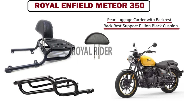 ROYAL ENFIELD METEOR 350 Luggage Carrier With Backrest Support Pillion ...