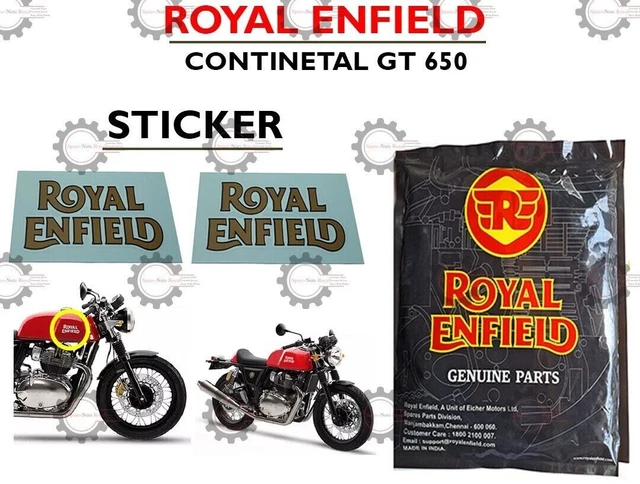 ROYAL ENFIELD MOTORCYCLE tank decal stickers PAIR For Gt Continental ...