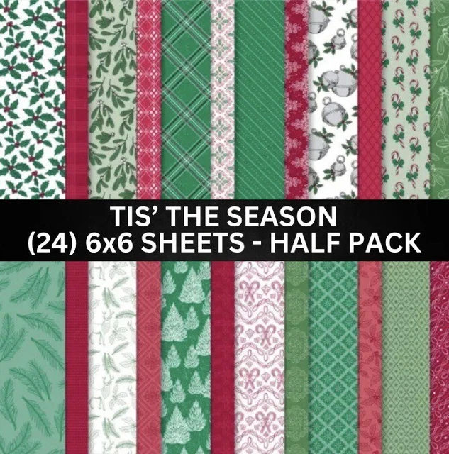 STAMPIN UP TIS THE SEASON Designer Series Paper DSP - Half Pack - (24 ...