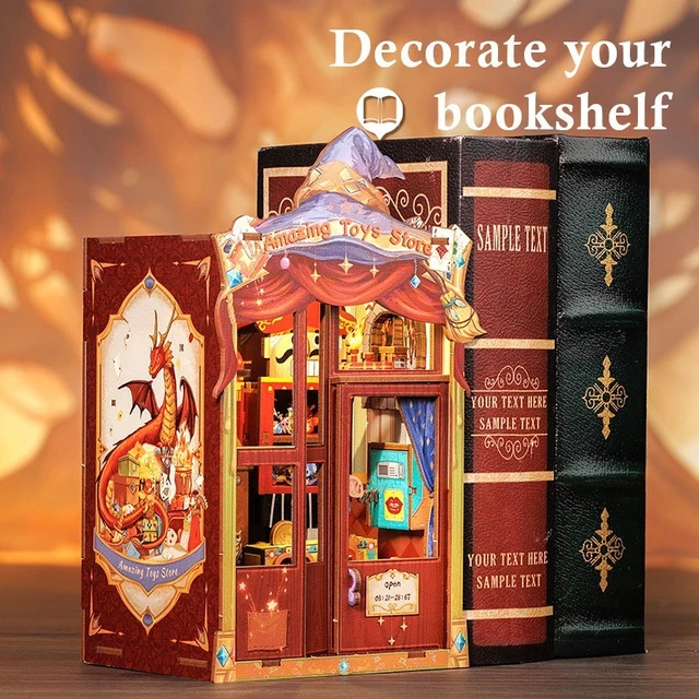 DIY BOOK NOOK Amazing Toys Store 3D Puzzle Dollhouse Kit Miniature ...