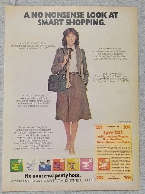 1978 MAGAZINE ADVERTISEMENT Page No Nonsense Sheer Pantyhose Vintage ...