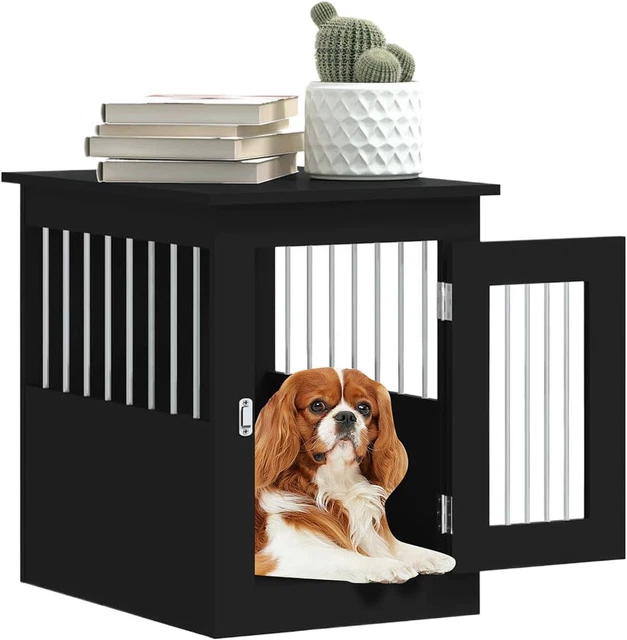 DECORATIVE DOG KENNEL, Wooden Dog House, with Steel Wire Windows and ...