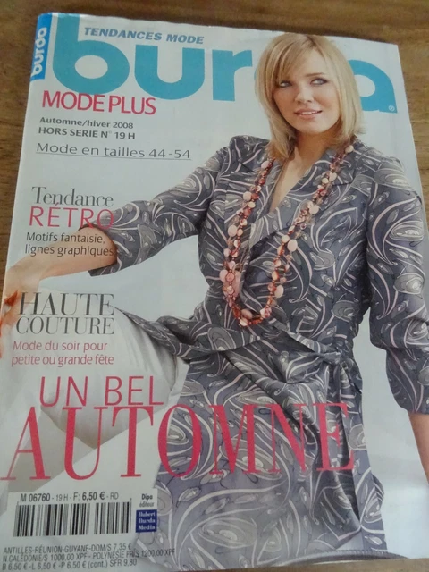MAGAZINE BURDA PLUS Grande Taille Tendance Retro.automne/Hiver 2008 44 Au 54 EUR 6,00 - PicClick FR