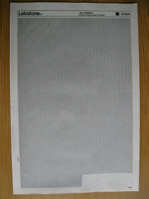 .1 X LETRASET Letratone Sheet LT124 (bb) £7.75 - PicClick UK