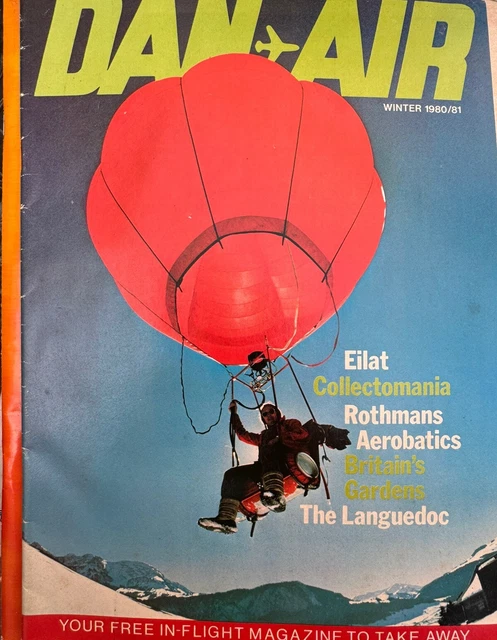 DAN AIR VINTAGE Airline Inflight Magazine Summer 1980/81 Route Map Flee ...
