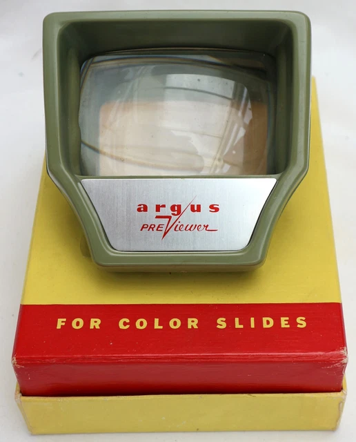 VINTAGE ARGUS PREVIEWER Color Slides 1960s Slide Viewer VGC + Original ...