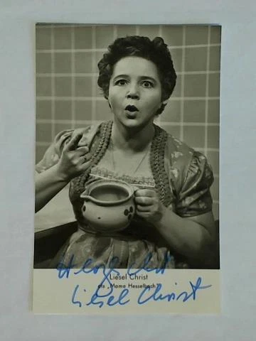 AUTOGRAMMKARTE VON LIESEL Christ als "Mama Hesselbach", original ...
