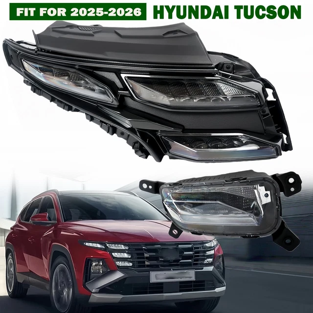 FOR 2025-2026 HYUNDAI Tucson Clear LED Daytime Running Light Headlight ...
