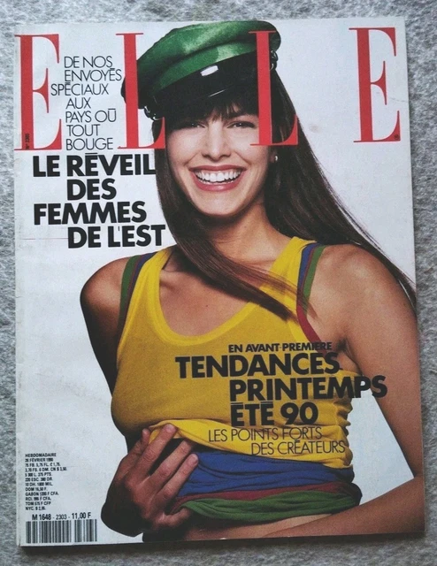 FRENCH ELLE FEB.1990 Cover Josephina By Walter Chin , Claudia, Estelle ...