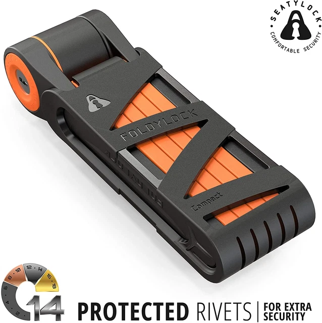 FOLDYLOCK COMPACT HEAVY Duty Strong Anti Theft Steel Folding Bike Lock ...