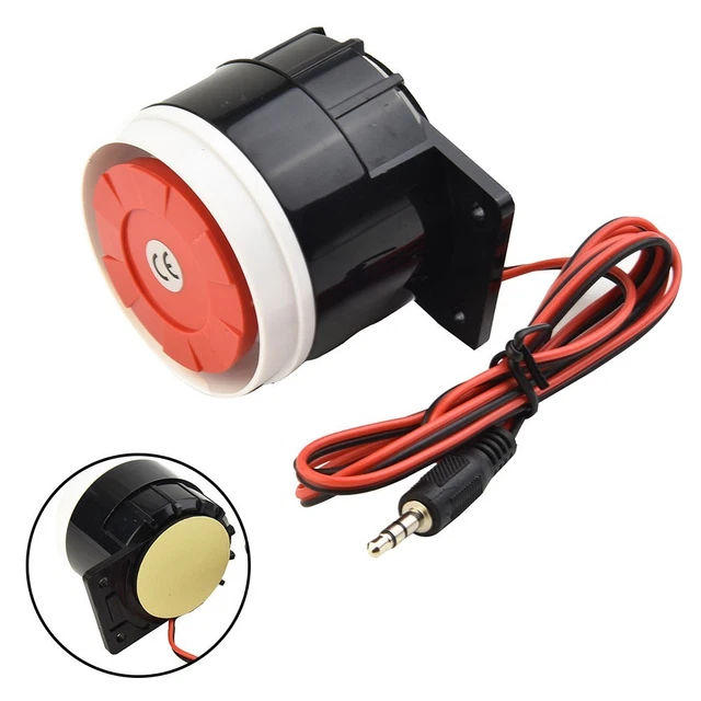 LOUD INDOOR SIREN Alarm 12V DC 120dB Sound for For home Security ...