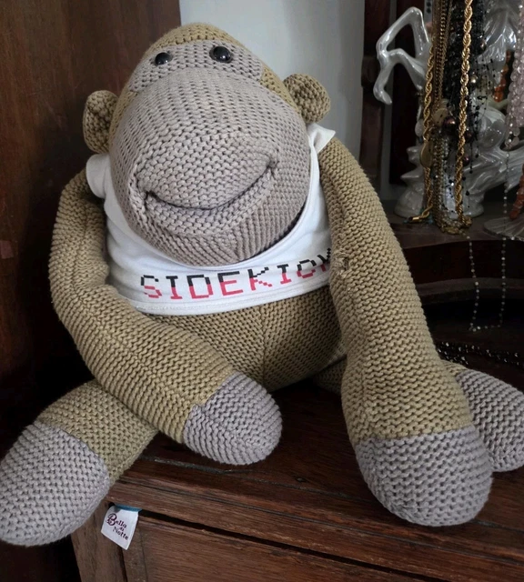 KNITTED MONKEY ITV PG TIPS SIDEKICK PLUSH TOY £45.00 - PicClick UK