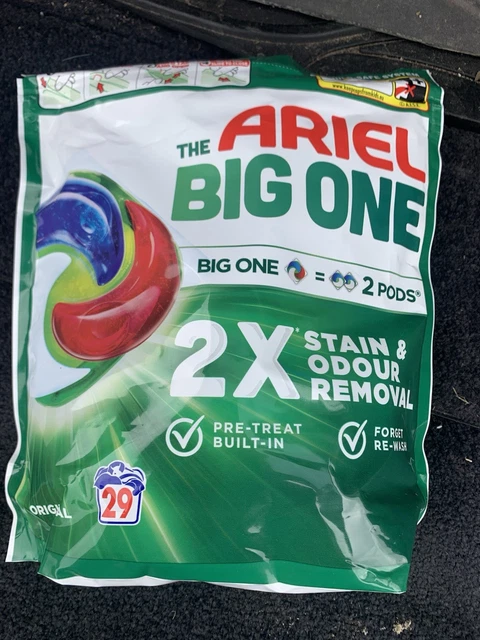 ARIEL THE BIG One Original Washing Liquid Pods 29 Count £15.28 ...