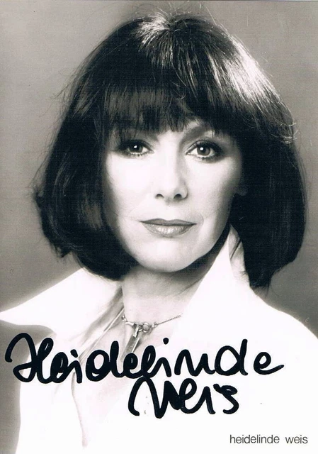 HEIDELINDE WEIS, SCHAUSPIELERIN; original Autogramm auf Rüdel-Karte ...