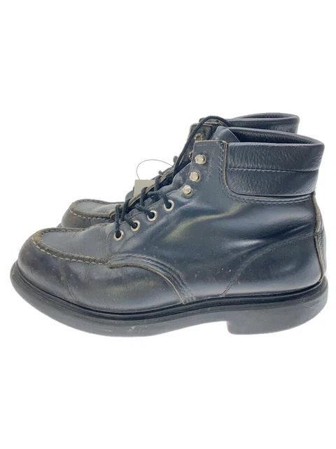 RED WING 80S/PRINTED Feather Tag/Made In Usa/Lace-Up Boots/-/Blk ...