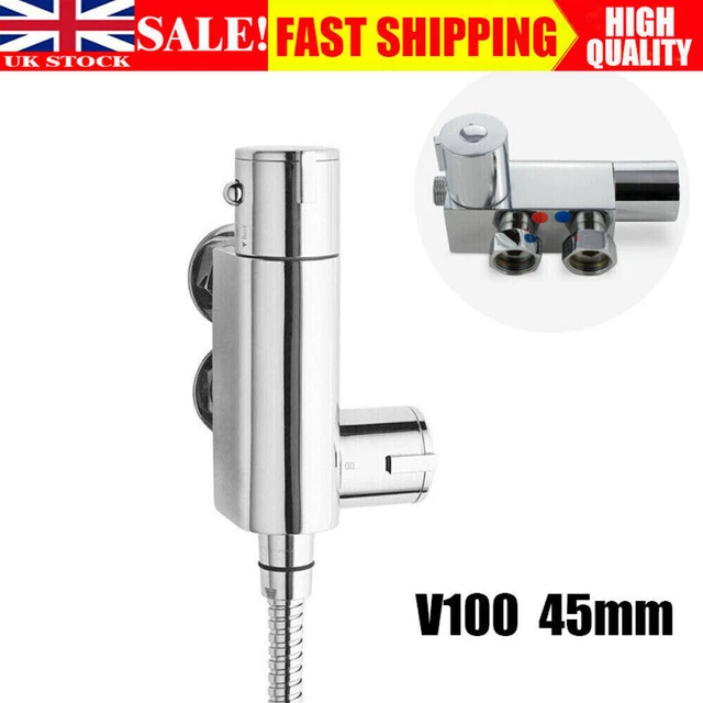 FOR STATIC CARAVAN V100 Vertical Thermostatic Shower Mixer Valve 45mm ...