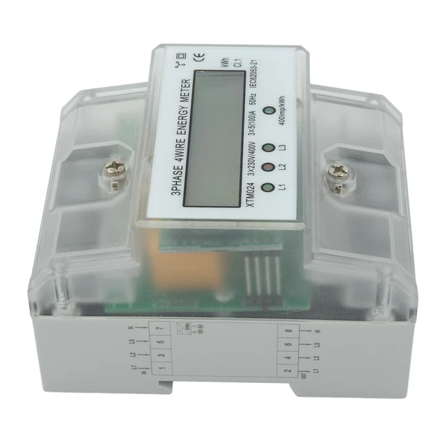 ELECTRICITY METER METER Power 100×76×65mm 230/400V 3-Phase 4-Wire 5 ...
