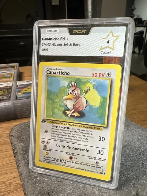 CARTE POKÉMON CANARTICHO 27/102, Edition 1, Set De Base, Wizards, FR PCA 4 EUR 25,00 - PicClick FR