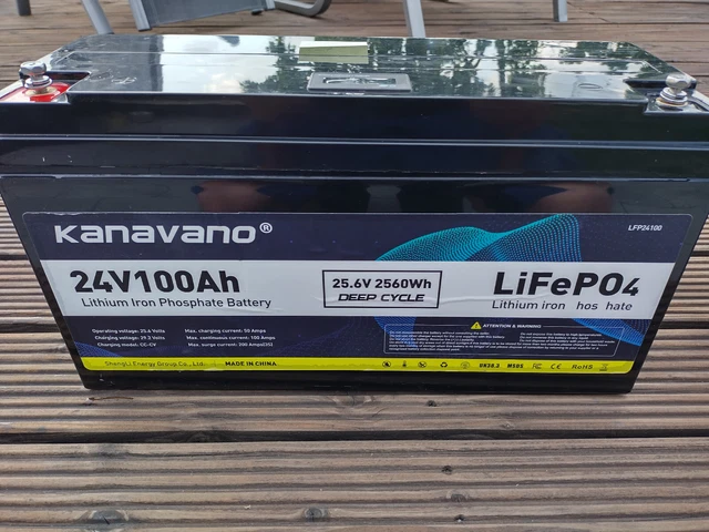 KANAVANO LIFEPO4 24V 100Ah Batterie Solar Akku EUR 334,00 - PicClick FR