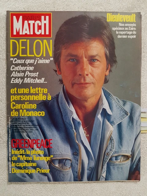 PARIS MATCH N°1893 6/9/1985 Delon Caroline De Monaco Eddy Mitchell ...