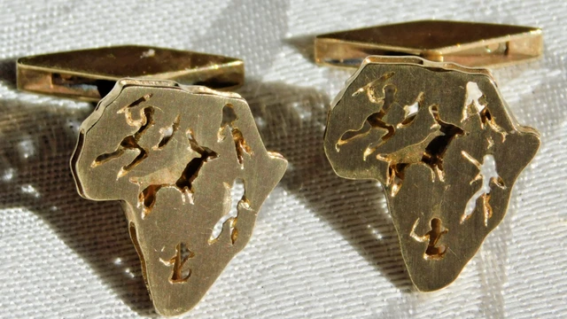 STUNNING 9CT 9K 9 CARAT GOLD AUSTRALIA ABORIGINAL CAVE PAINTING ...