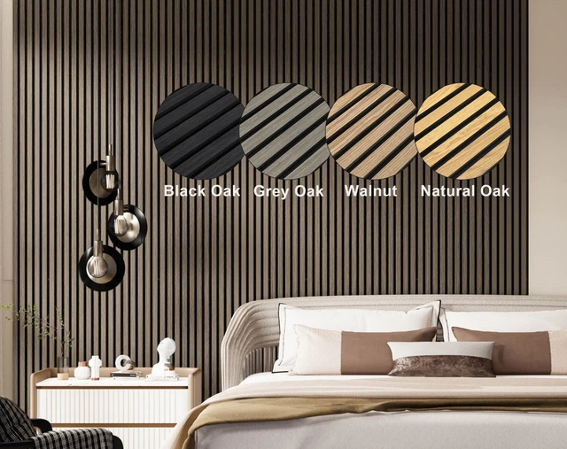 ACOUSTIC WOOD VENEER Wall Panelling With Slat 3D Finish (Pack of 10 ...