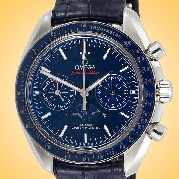 OMEGA SPEEDMASTER MOON Phase Co-Axial Chronometer Automatic Chronograph ...