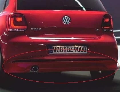 VW POLO 6R Rear Spoiler Skirt Lower Bumper GENUINE ACCESSORY BODYKIT ...