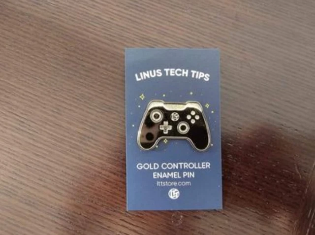 LINUS TECH TIPS gold controller pin badge button LTT $45.00 - PicClick AU