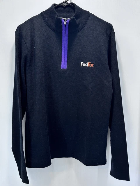 FEDEX BY STAN Herman Mens RG Medium 1/4 Zip Long Sleeve Pullover ...