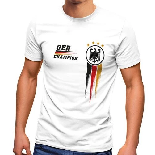 HERREN T-SHIRT DEUTSCHLAND Fußball EM-Shirt 2024 WM Fanshirt Deutschlandshirt EUR 17,90 ...