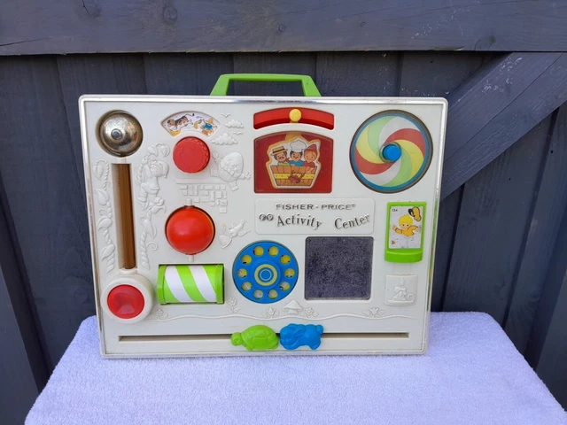 VINTAGE FISHER PRICE Activity Centre Cot Toy 1973 Fully Working £24.99 ...