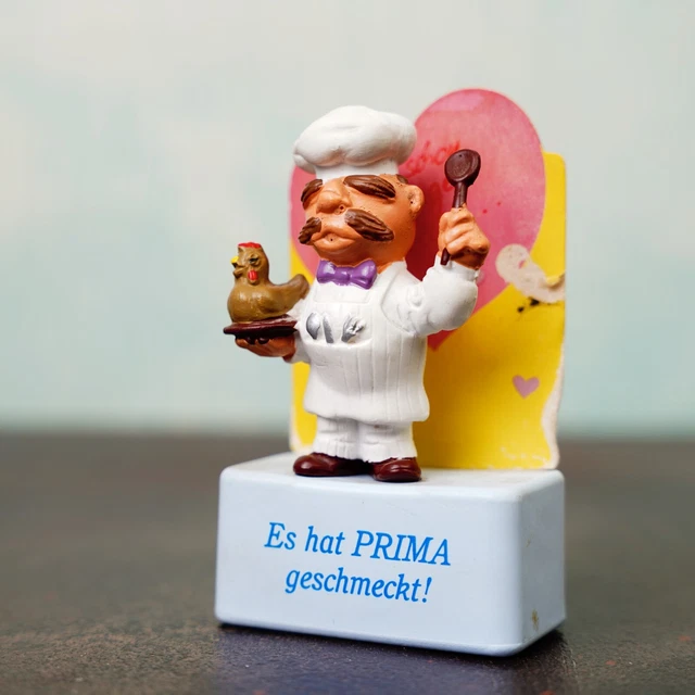 SCHLEICH FIGURE, MUPPET Show Chef with Chicken on Base, Late 70's Early ...