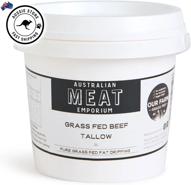 AUSTRALIAN MEAT EMPORIUM Grass Fed Beef Tallow 1L 1 Litre $42.48 ...