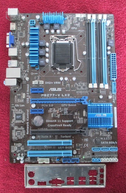 ASUS P8Z77-V LX2 Socket LGA 1155 DDR3 Motherboard with I/O Plate £59.99 ... ASUS P8Z77-V LX2 Socket LGA 1155 DDR3 Motherboard with I/O Plate £59.99 ...