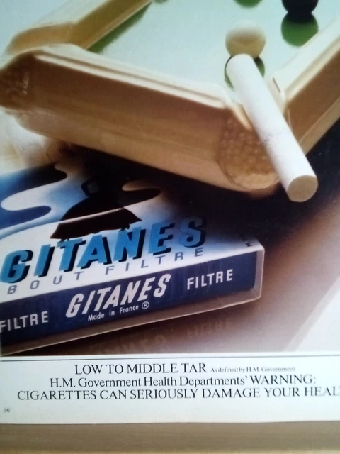 GITANES CIGARETTES VINTAGE 1980 Colour Print Advert. £3.90 - PicClick UK