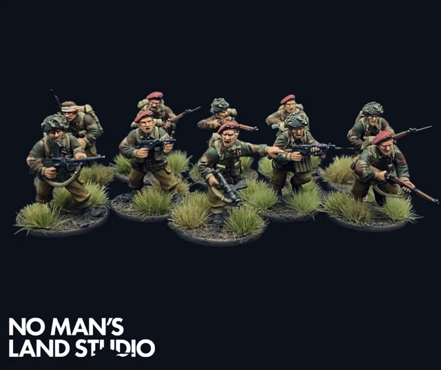 BOLT ACTION, BRITISH Airborne, COMMISSION - 28mm, WW2, Pro Painted ...