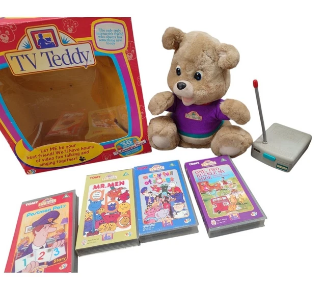 VINTAGE TV TEDDY Tomy Boxed Berenstain Bears With VHS x 4 Collectable £ ...