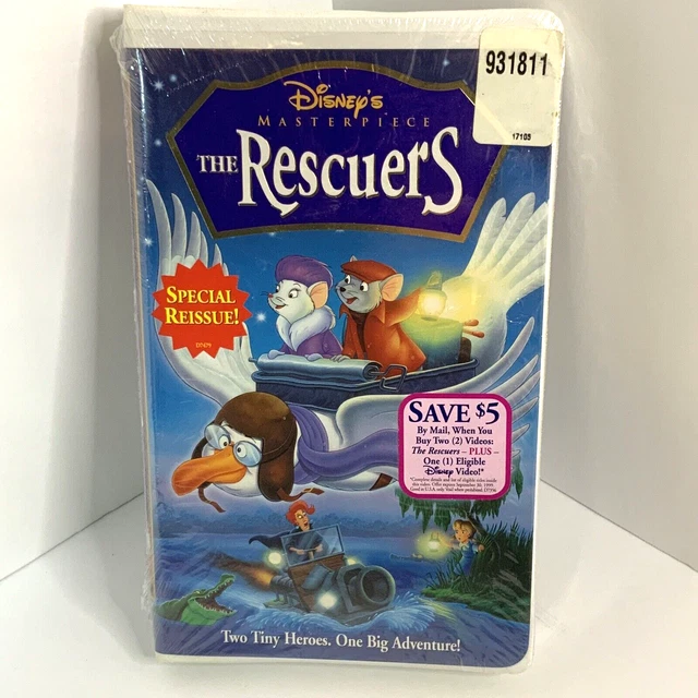 THE RESCUERS MOVIE VHS Tape- 1992 Walt Disney's Classic Masterpiece ...