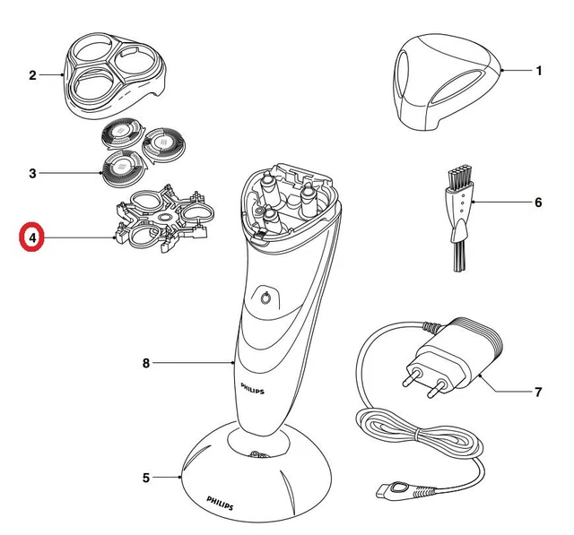 ORIGINAL BLADE HOLDER Retainer Head Bracket Frame For PHILIPS ...