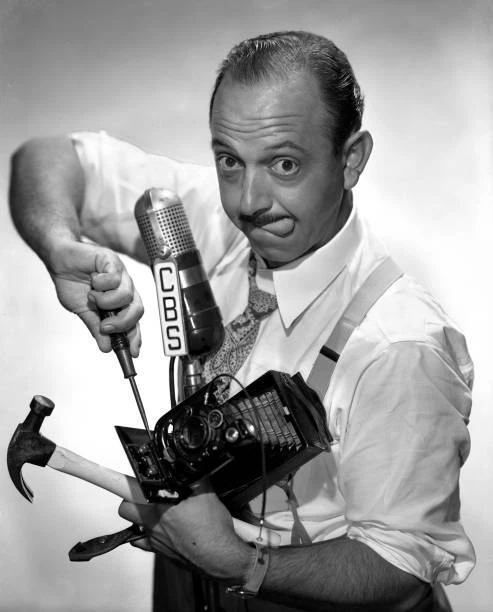RADIO COMEDIAN MEL Blanc host of The Mel Blanc Show In character 1940s ...