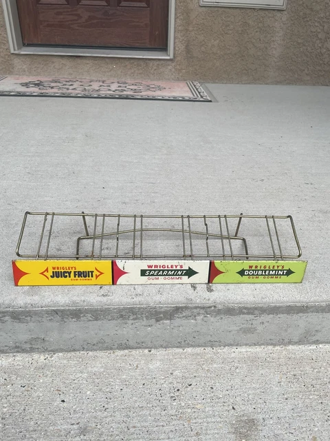 VINTAGE WRIGLEYS GUM Advertising Sign Gum Counter Top Display Wrigleys ...