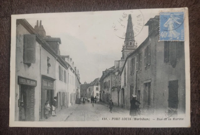 CARTE POSTALE ANCIENNE-MORBIHAN-PORT-LOUIS-RUE De La Marine EUR 15,00 - PicClick FR