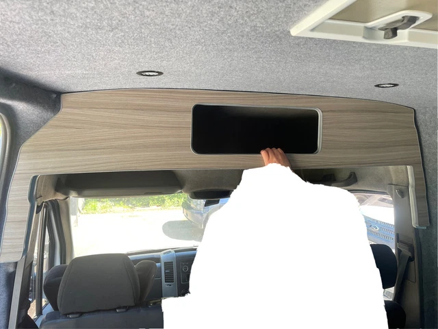 MERCEDES SPRINTER VW Crafter overhead Cab Shelf storage cupboard Fascia ...
