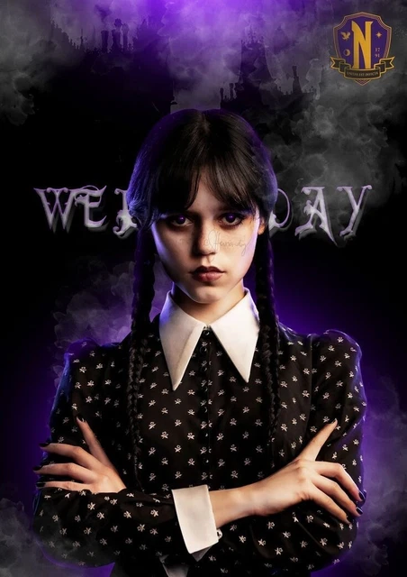 WEDNESDAY ADDAMS JENNA ortega Addams Family/Tim Burton Netflix A4 ...