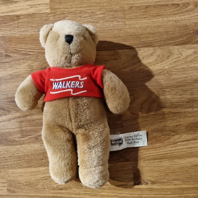 WALKERS CRISPS TEDDY Plush Bean Bear Limited Edition 50th Anniversary ...