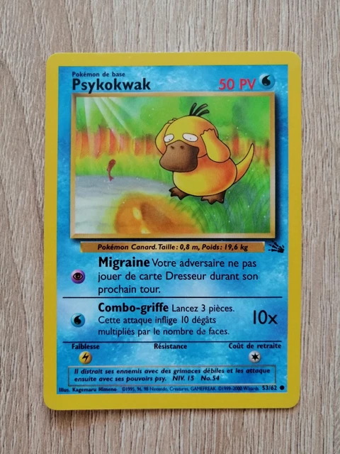 CARTE POKÉMON - Psykokwak 53/62 - Set Fossile - Wizards 1999 FR - Bon ...
