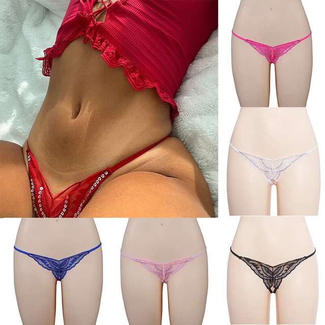 DAMEN SEXY SPITZEN-SLIPS Im Schritt G-String Tangas Dessous Unterwäsche > EUR 4,33 - PicClick DE