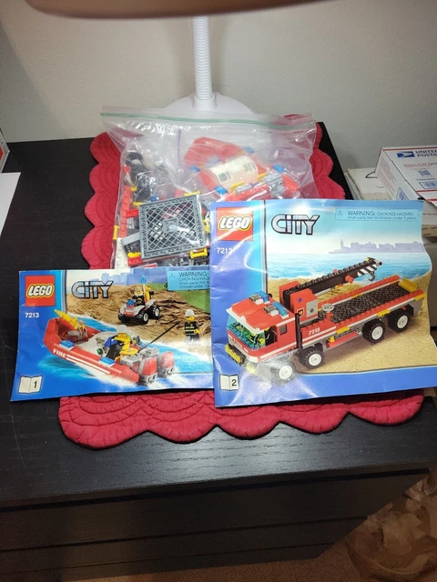 LEGO CITY SET #7213 Off Road Fire Truck And Fire Boat *** No Kids*** £ ...