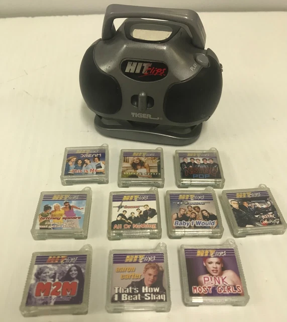 VINTAGE 2001 TIGER Hit Clips Player Boombox with 10 Popular Music Clips ...